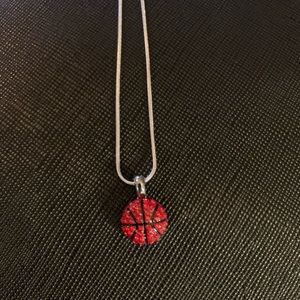 Jewelry | Basketball Pendant Necklace Sterling Silver | Poshmark